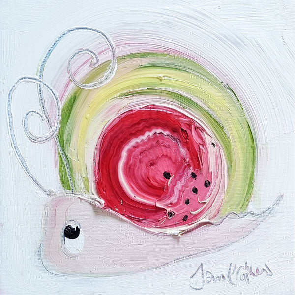 The Watermelon Snail - Original Painting – Dawn Crothers Artist